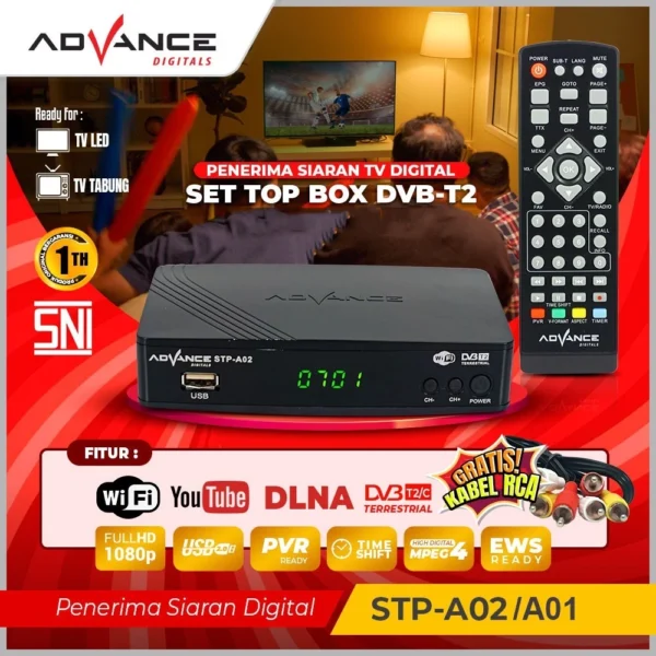 SET TOP BOX DVB-T2 ADVANCE STP-A02 | A1 Accessories